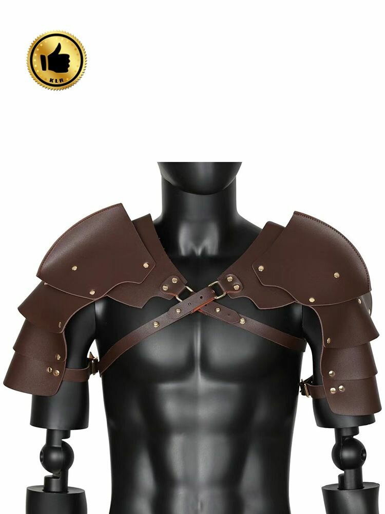 Наплечники доспехов из искусственной кожи, средневековая самурайская наплечная броня, защитное снаряжение для косплея