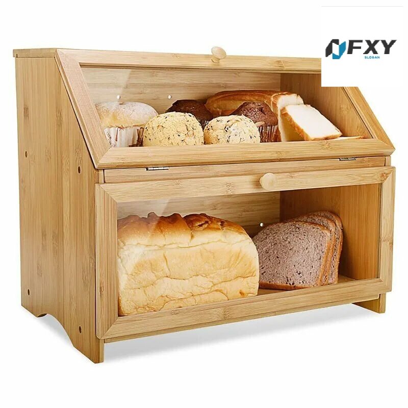 Хлебница Anderlen, дерево, пластик, темно-коричневая, 39 см x 25 см x 32 см