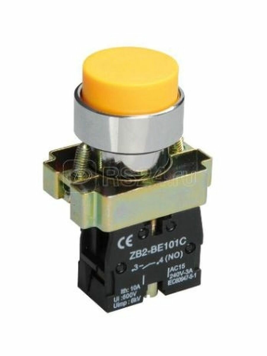 Кнопка управления LAY5-BL51 без подсветки желтая