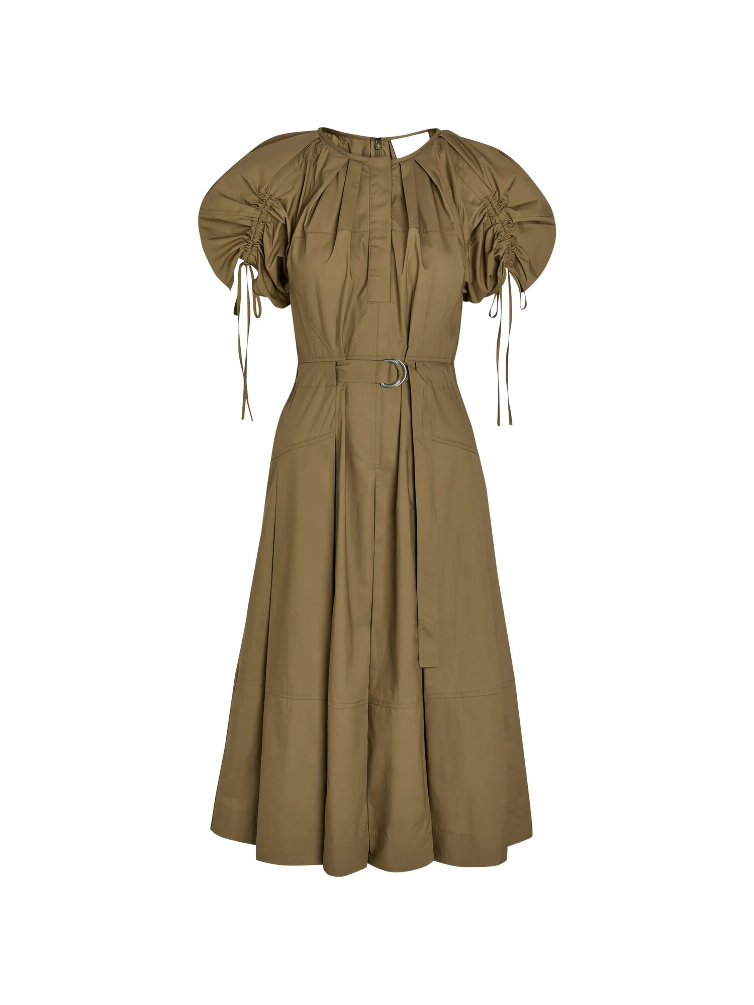 Платье Buckle-detail gathered midi dress