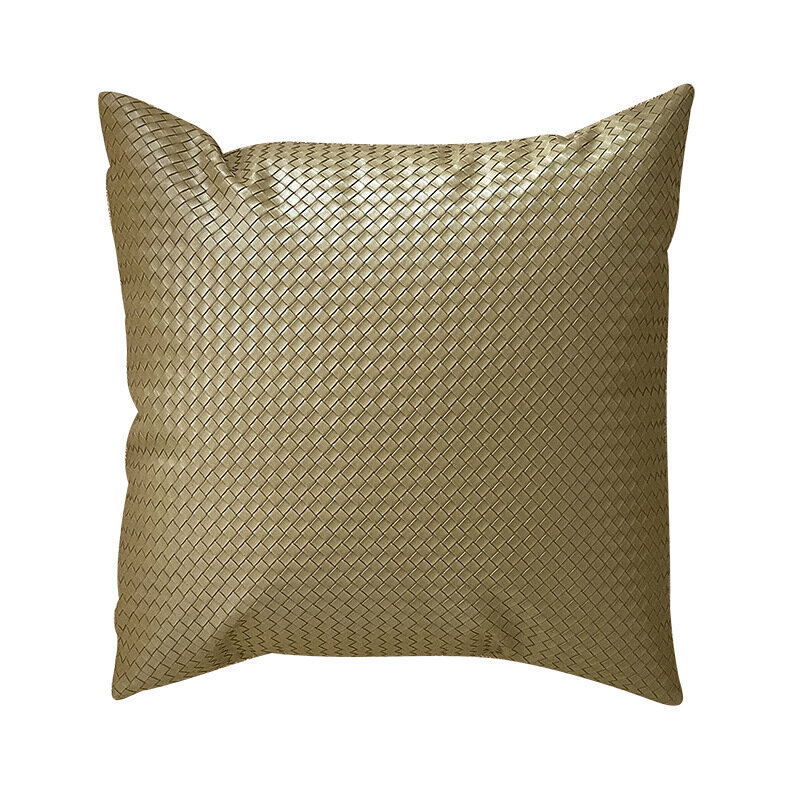 Простая высококачественная кожаная подушка для дивана, легкая роскошь для гостиной и офиса, поддержка поясницы, кожаная подушка, квадратная подушка