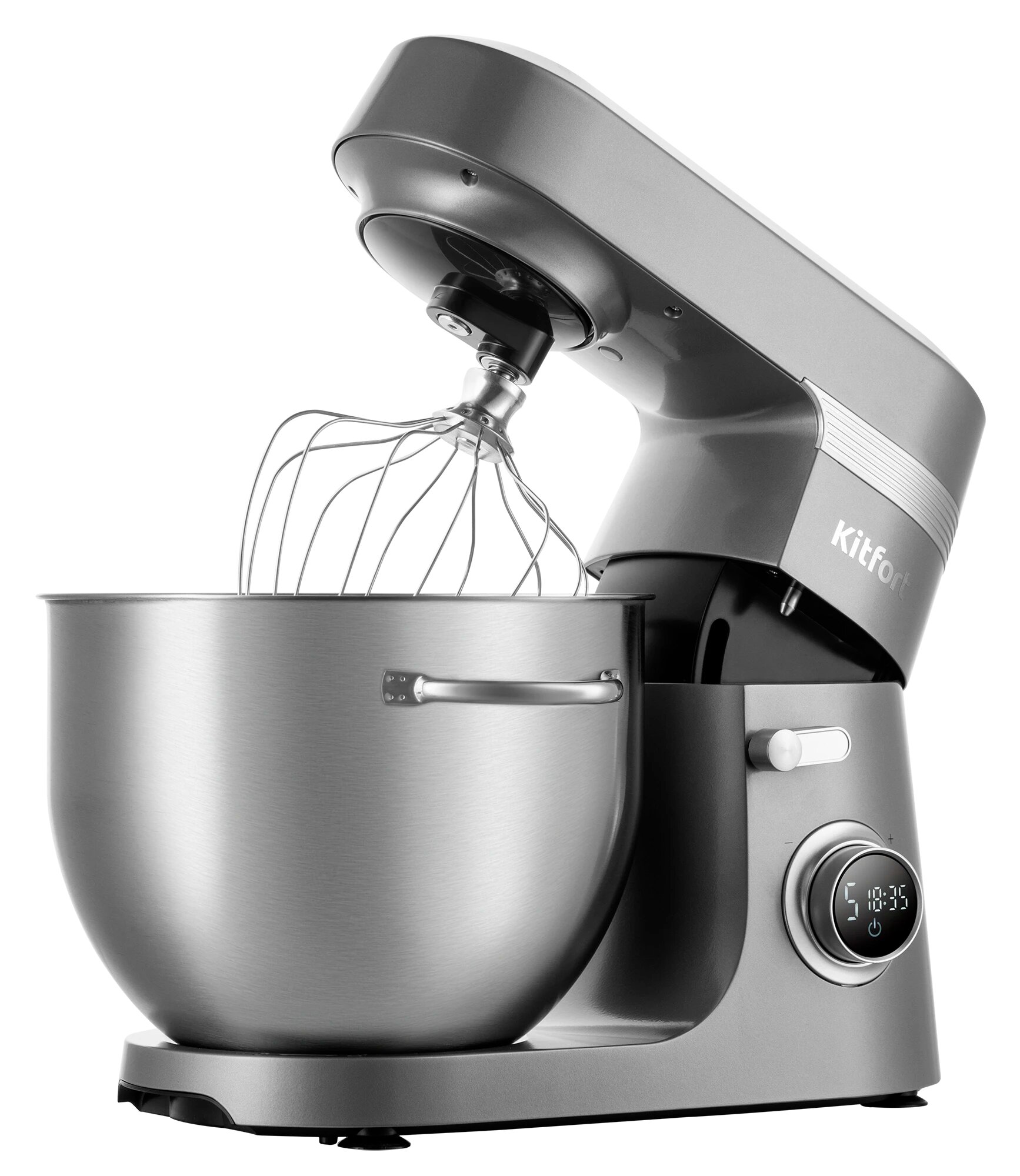 Миксер Kitfort KT-4443, 8 скоростей, стационарный, металлический корпус, серый