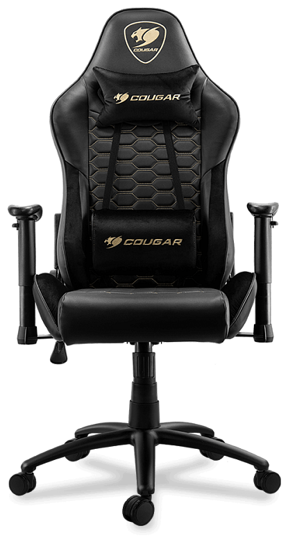 Кресло компьютерное игровое Cougar OUTRIDER Royal черный, желтый