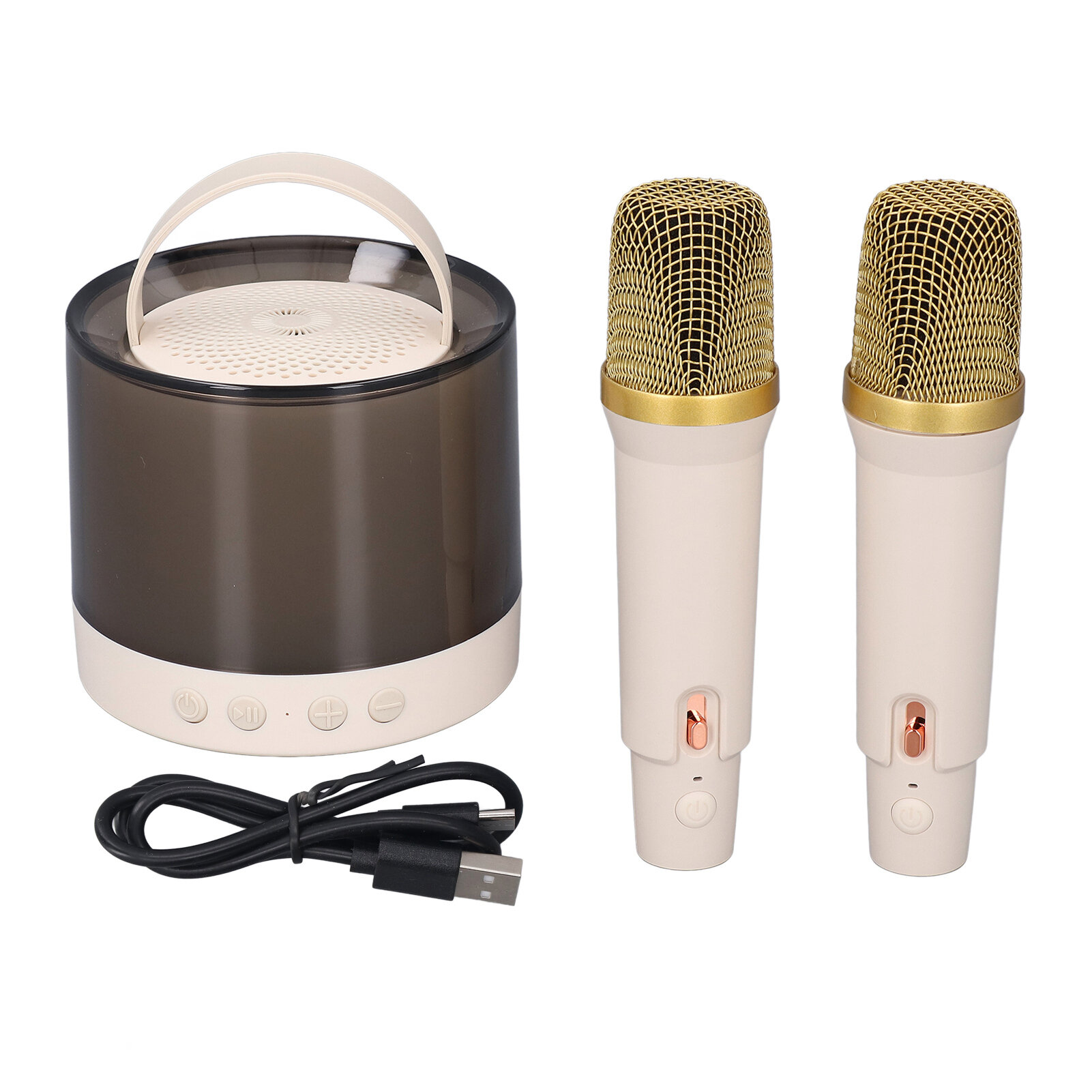 Детская караоке-машина с двумя микрофонами, портативная караоке-колонка, ручная караоке-система для вечеринок и встреч.