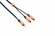 Кабель аудио Bespeco SLYMSR 300 инсертный mini jack 3.5 мм - 2xRCA, 3 м, черный