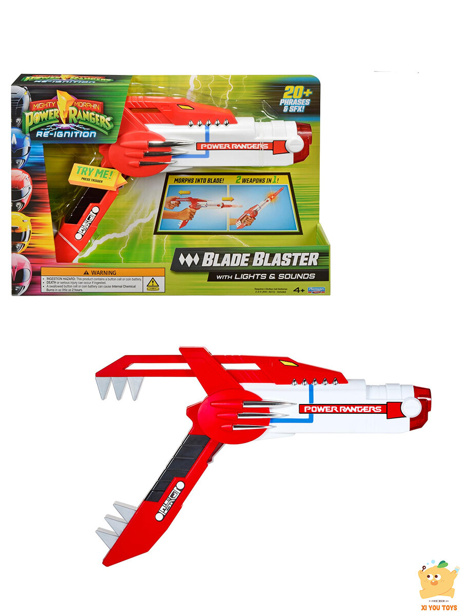 Playmates Toys Mighty Morphin Power Rangers ReIgnition Blade Blaster / "Игрушка-бластер с лезвием световые звуковые эффекты для ролевых игр идеальный детский подарок."