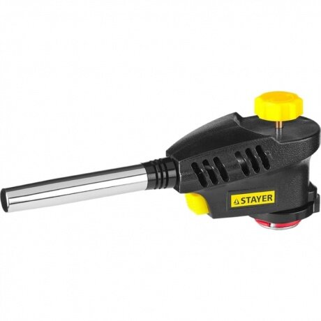 Горелка газовая STAYER ProTerm Turbo PG400, 1300°C, с пьезоподжигом на баллон с цанговым соединением(55582)