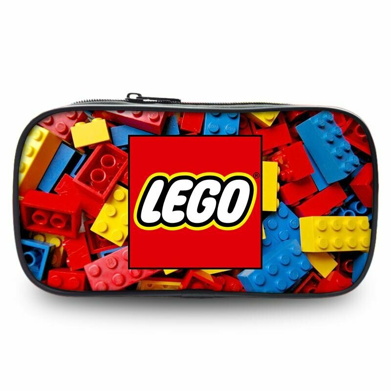 Канцелярский пенал Lego с логотипом для мальчиков и девочек, большой вместимости, для детей детского сада, средней и старшей школы, с возможностью персонализации.
