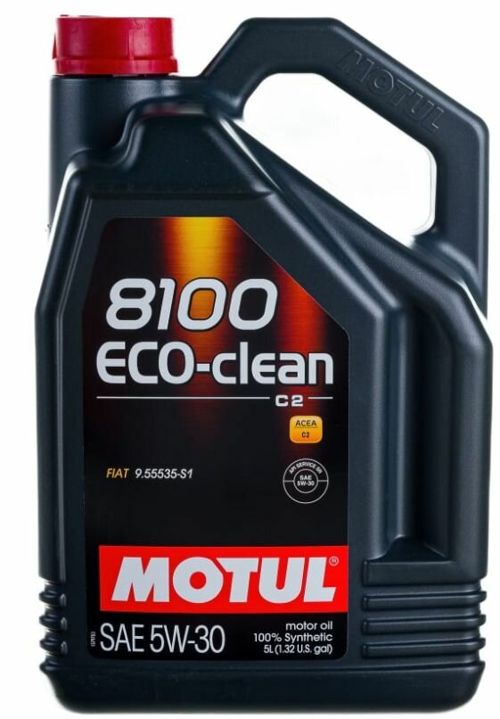 Масло моторное MOTUL 8100 Eco-clean C2 5W30, синтетика, 5 литров 5W30 8100 Eco-clean 5л синт/C 2 101545