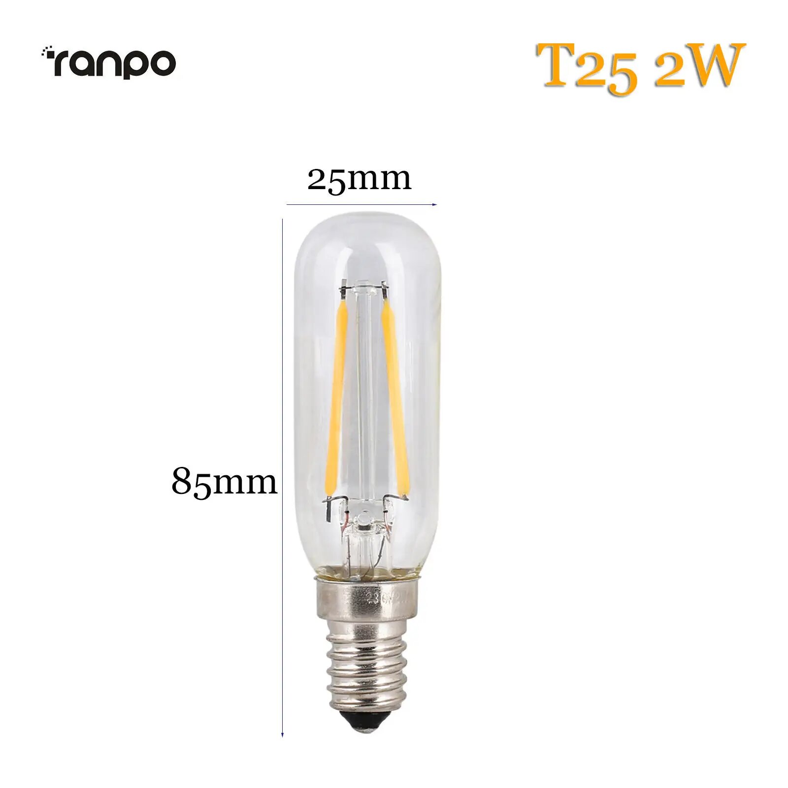 YORYZENG LED лампа Эдисон E14 теплый белый 2/3/4Вт