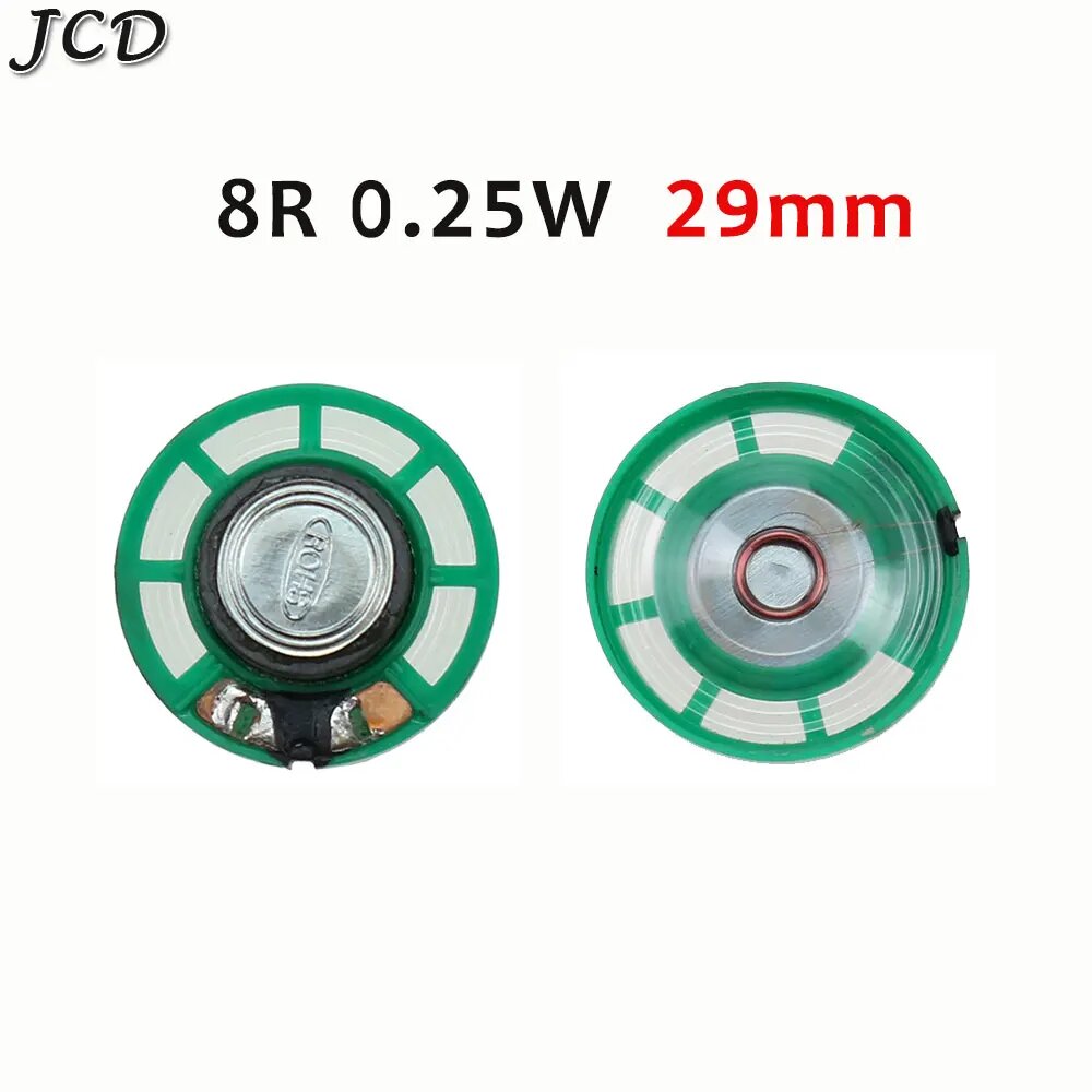 JCD динамик 8/16/32 Ом 8R 0.25W 29mm