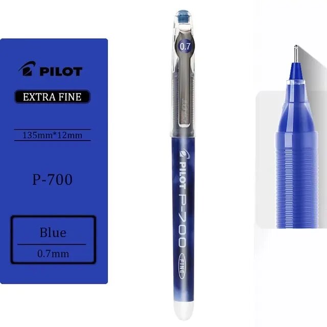 Pilot P500/P700 гелевая ручка, 0,5/0,7 мм, черная, красная, синяя Синий, 0.7mm Blue