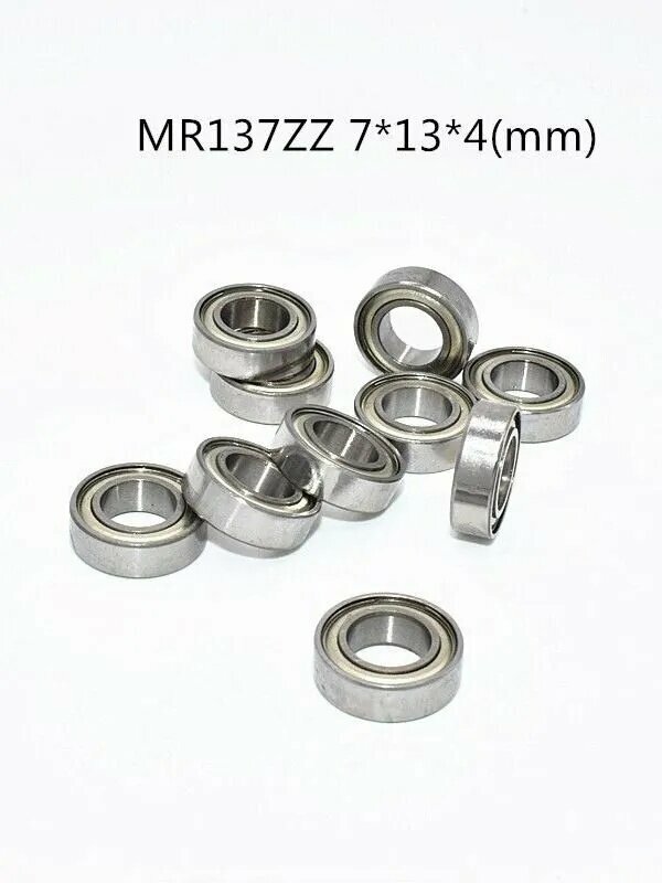 MR137ZZ 7 * 13 * 4 (мм) 10 шт. Металлические герметичные миниатюрные хромистые стальные подшипники