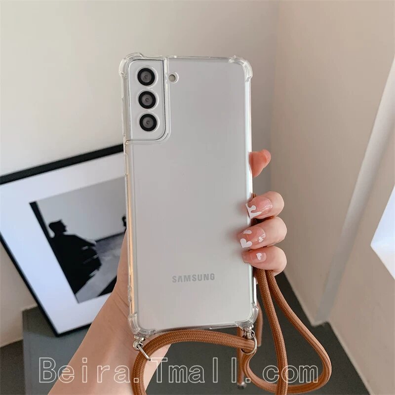 Чехол-брелок F52 для телефона, подходит для Samsung A53 5G, с ремешком на шею, защитный чехол для A33, прозрачный чехол