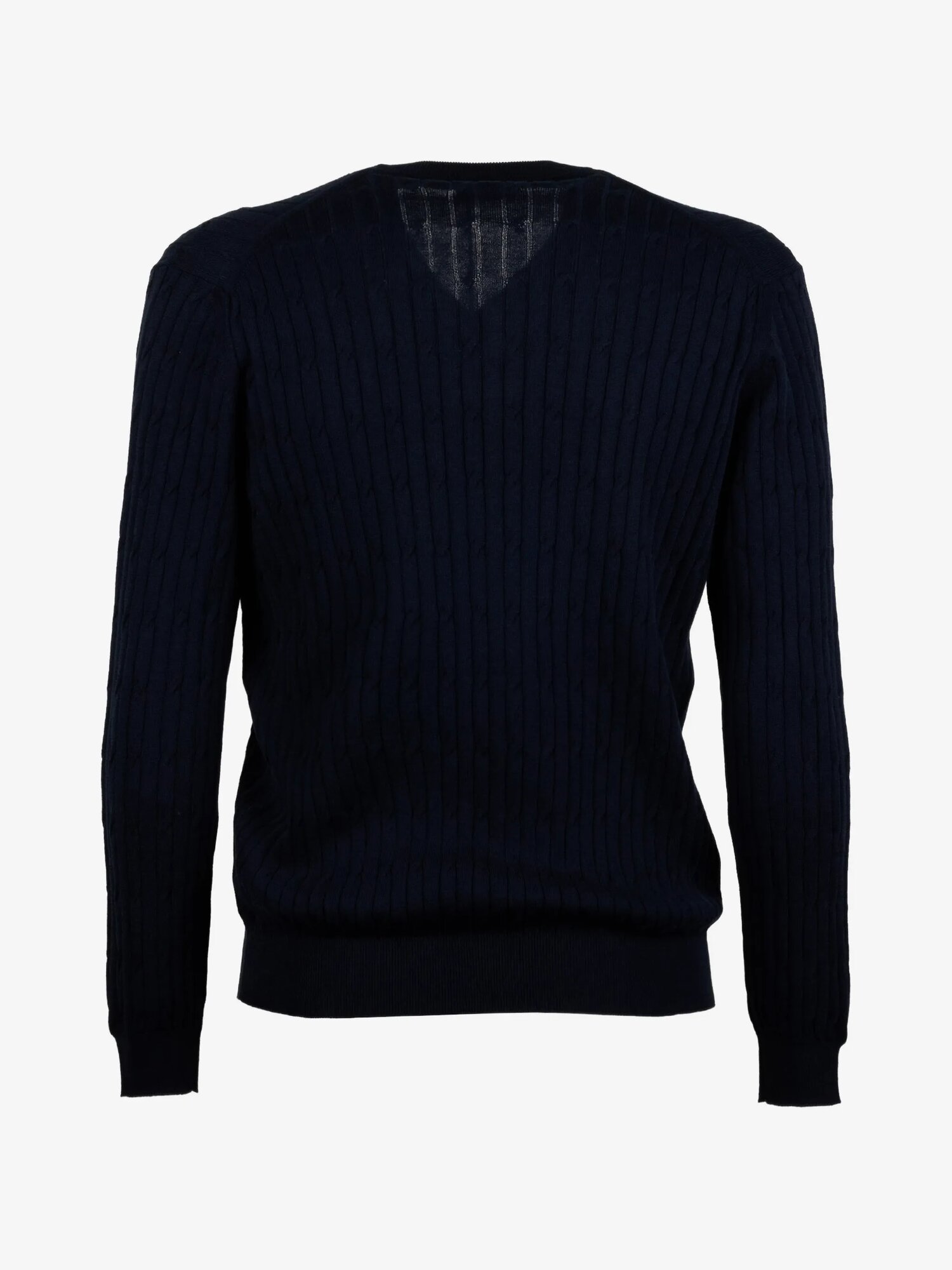 Свитер PESERICO Cable knit v-neck sweater, размер 52, , синий — фото 1