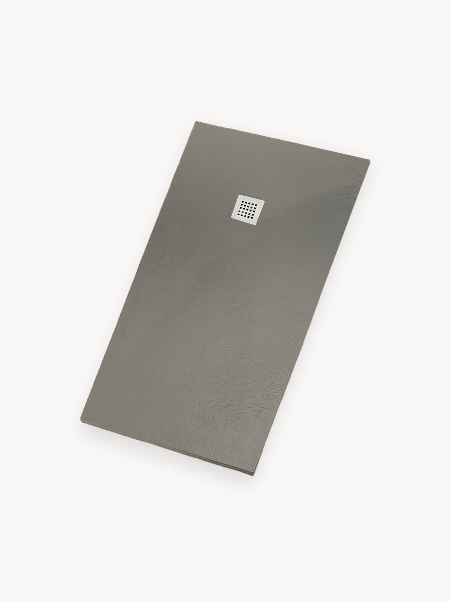 Поддон для душа 120х80 см, IDEAL STONE, серый искусственный камень