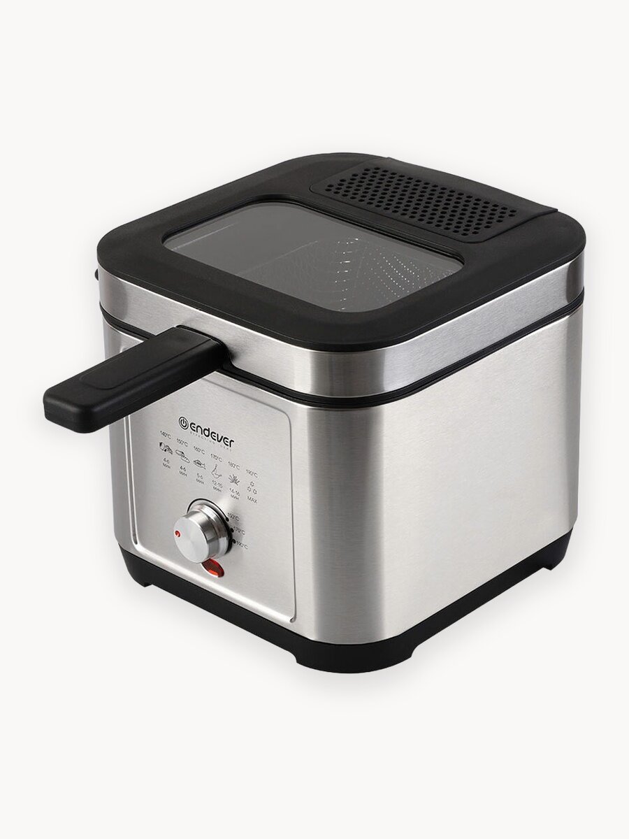 Фритюрница электрическая Endever FR-113, 2000 Вт, 2,5 литра, защита от перегрева, съёмная крышка