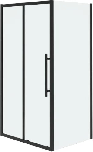 Душевой уголок Esbano Flex ESF-129PS-B без поддона, стеклянный, черный, 120x90, прямоугольный, раздвижной