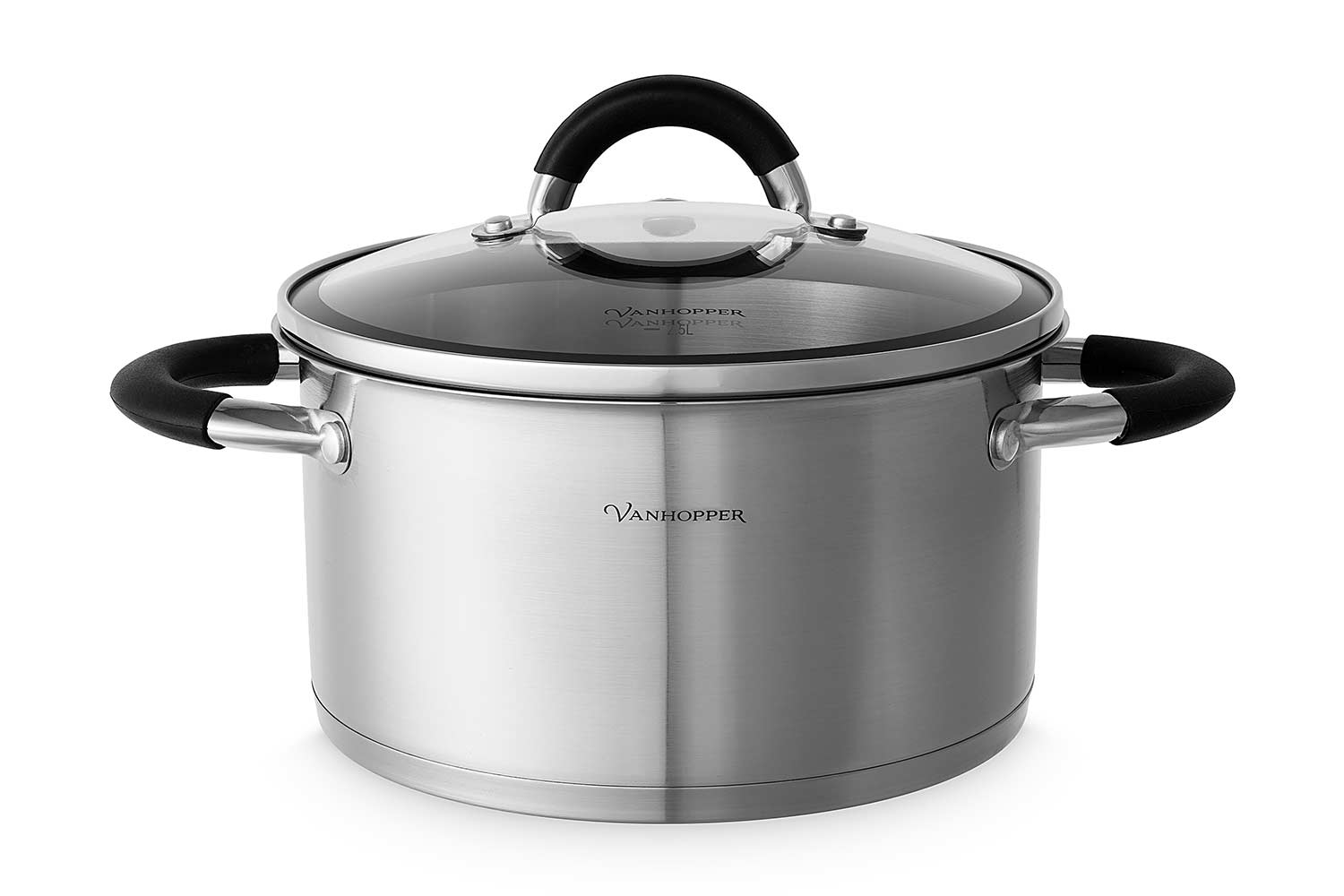 Кастрюля с крышкой VANHOPPER Cuisine DC-SS606-20C, 3,2 л, нержавеющая сталь