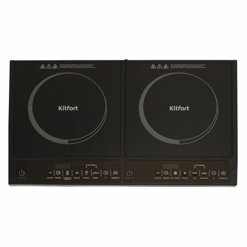 Плита Электрическая Kitfort КТ-104 черный стеклокерамика (настольная)