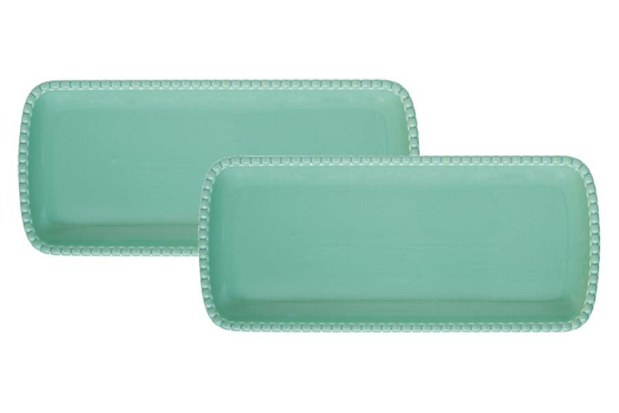 Набор 2 блюда прямоугольных Tiffany, аквамарин, 36х16 см (Easy Life)