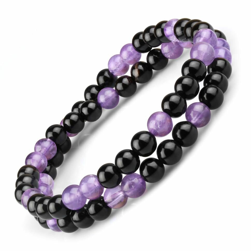 Браслет Everiot, агат, аметист