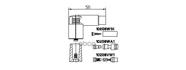 Наконечник в/в провода BREMI арт. 10206vw1