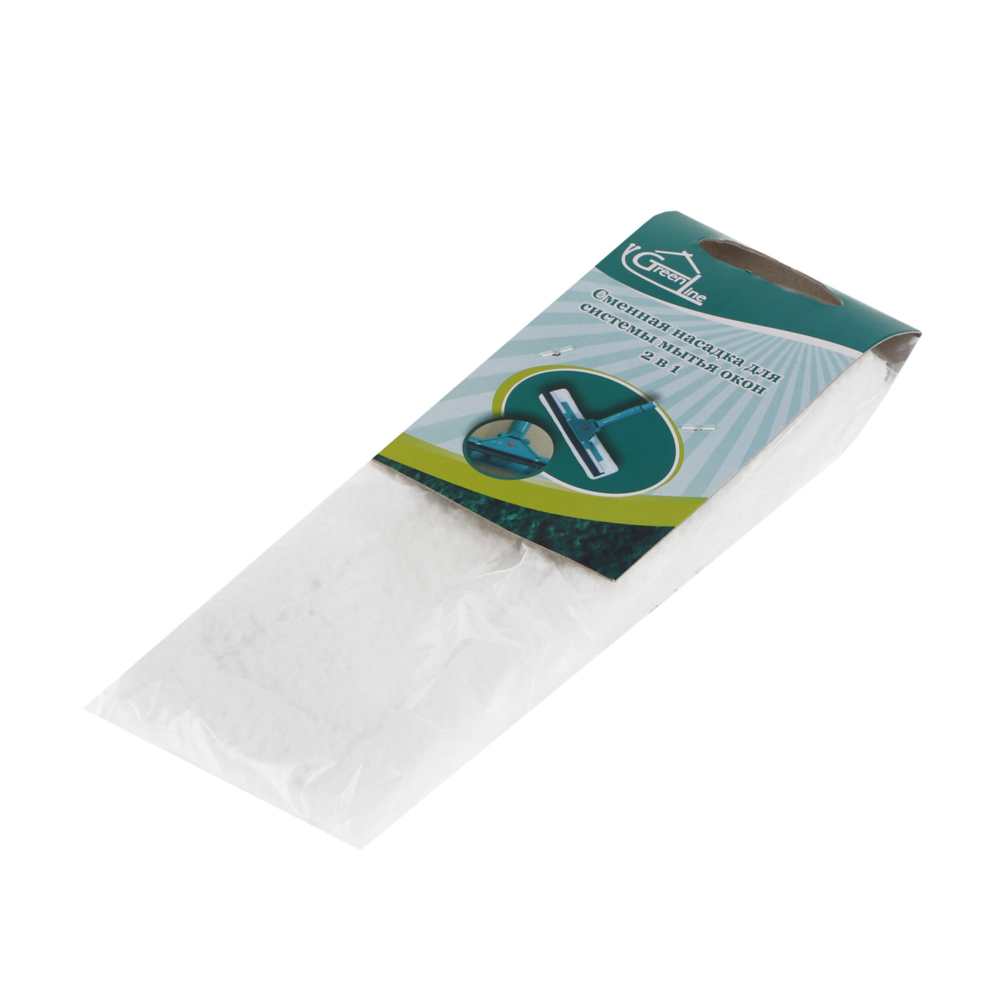 Насадка Green Line 45233, для системы мытья стекол, мягкая микрофибра, белая