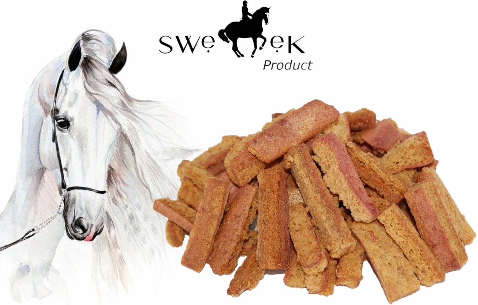 "Сухарики яблочные" 250гр для лошадей Sweek Product (100% натуральные), угощение для лошадей