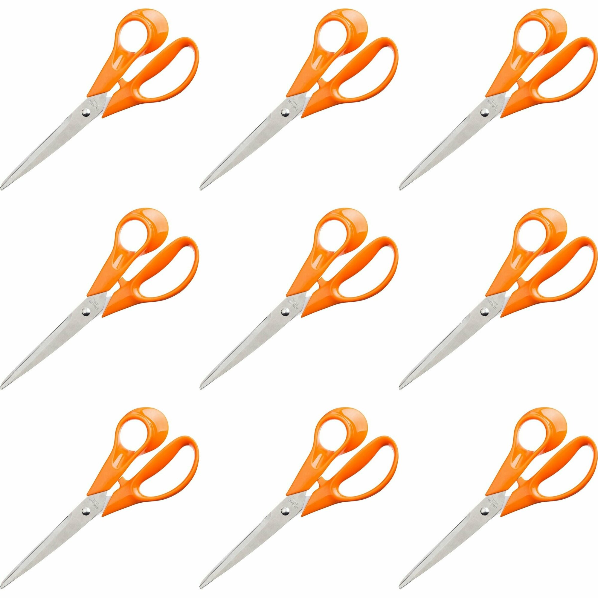Attache Ножницы Orange С пластиковыми эллиптическими ручками, 203 мм, 9 шт