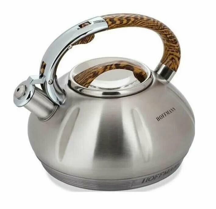 Чайник 3л со свистком НМ 5532/1 Нержавеющая сталь Hoffmann
