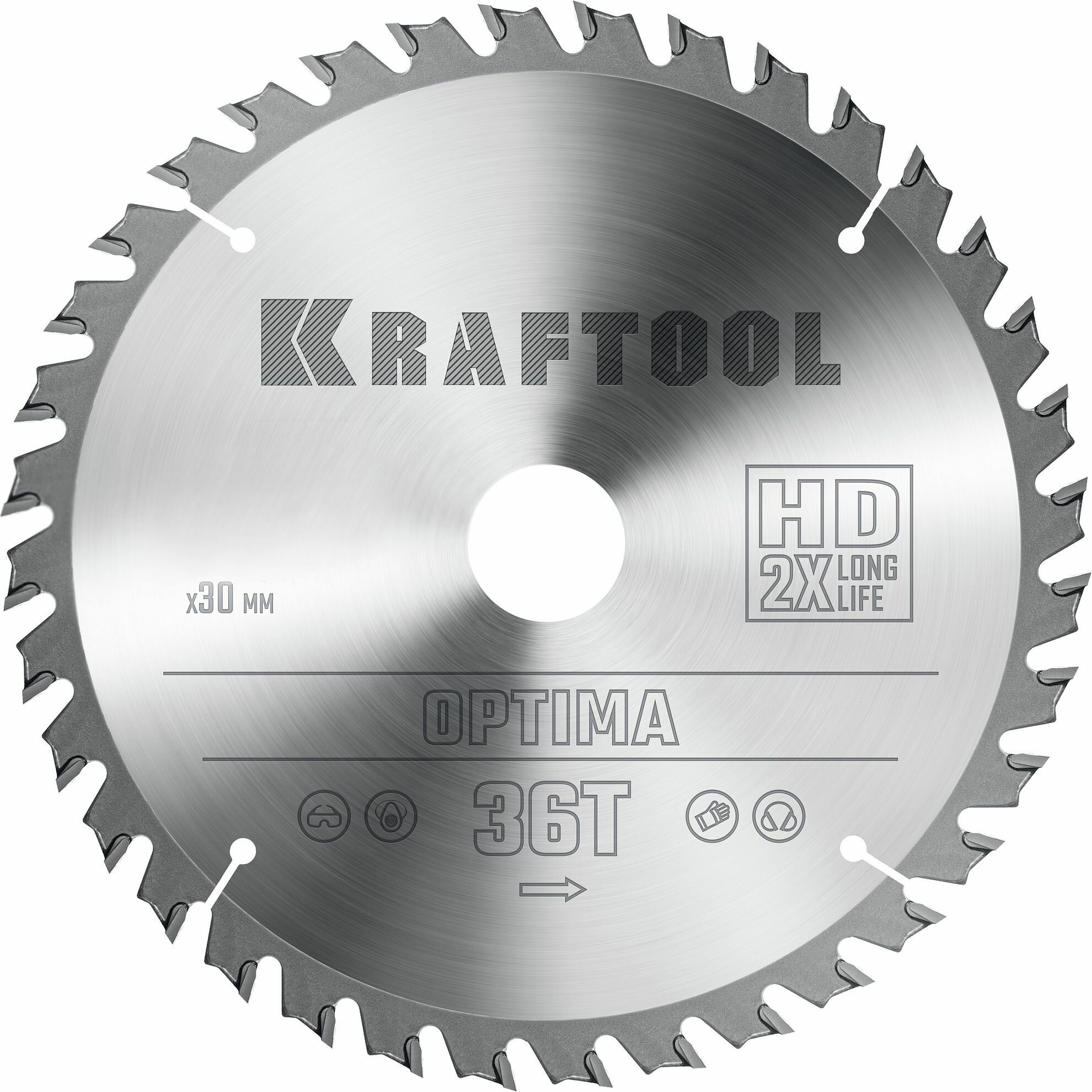 Диск пильный по дереву 235x30 мм 36T Kraftool Optima 36951-235-30