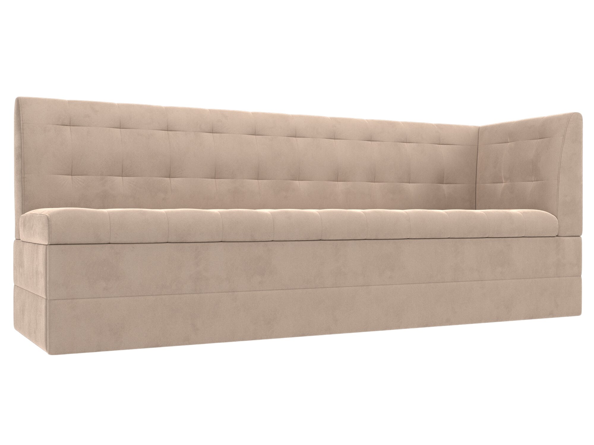 Кухонный диван Бриз с углом справа, Велюр, Модель 106969