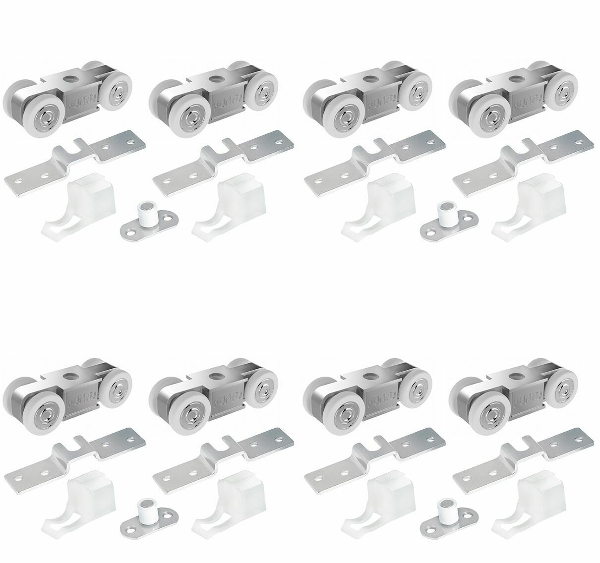 Комплект роликов для раздвижных дверей Punto SLD. SoftLine. SET. rollers/55-4 (Soft LINE 55/4) (комплект 4 штуки)
