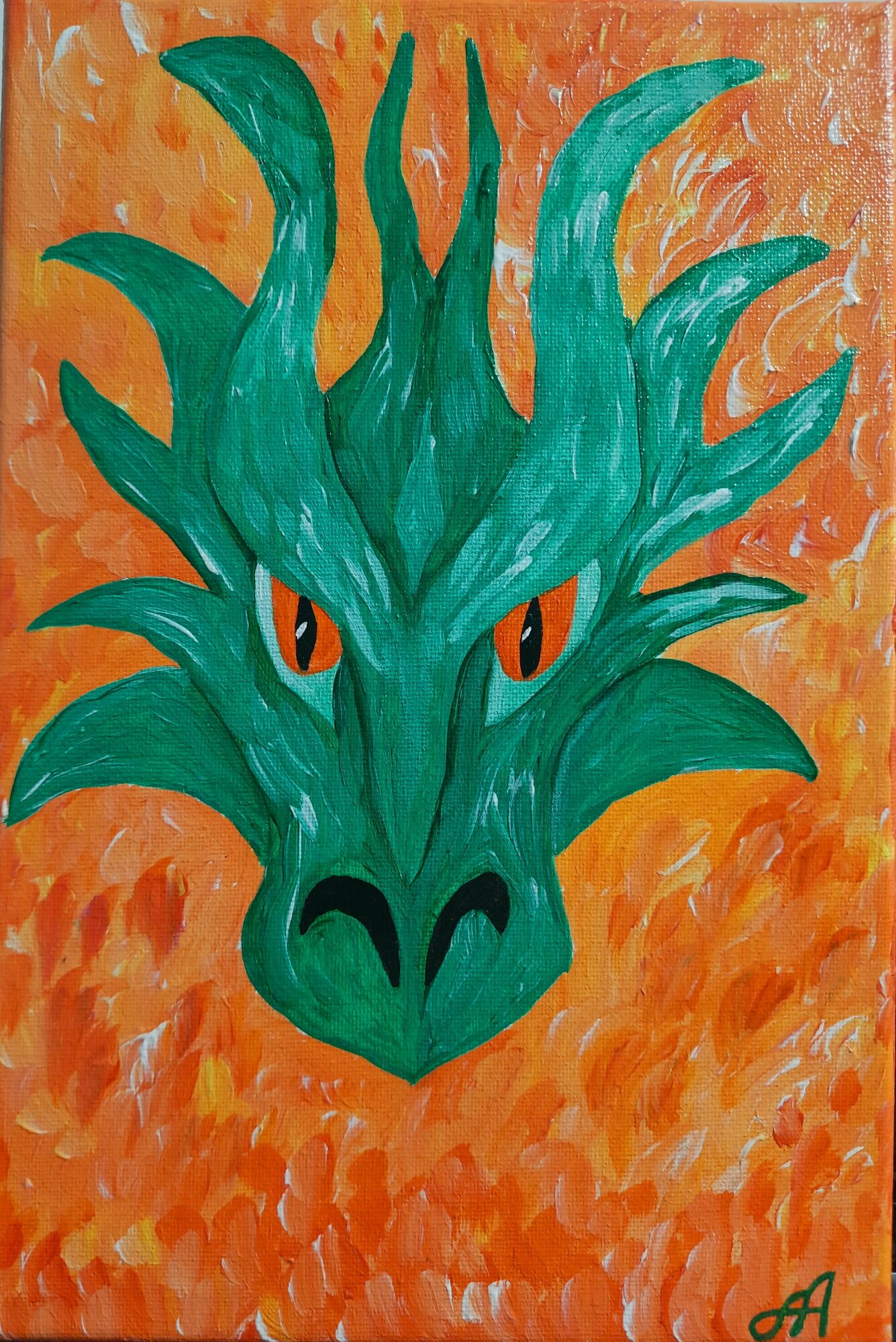 Картина на холсте "Маска". 20х30см. Акрил. Авторская ручная работа. В единственном экземпляре