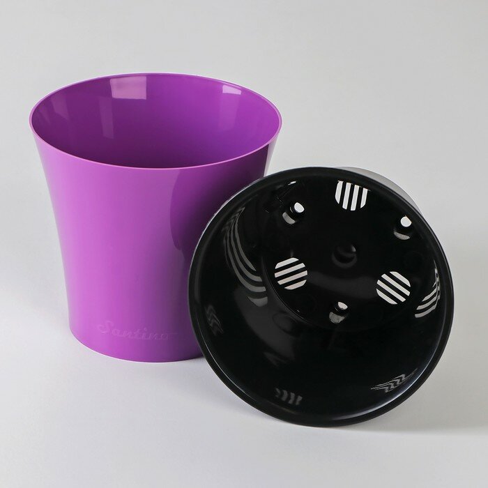 Кашпо арте 2л. Аметист-Черный (Santino)