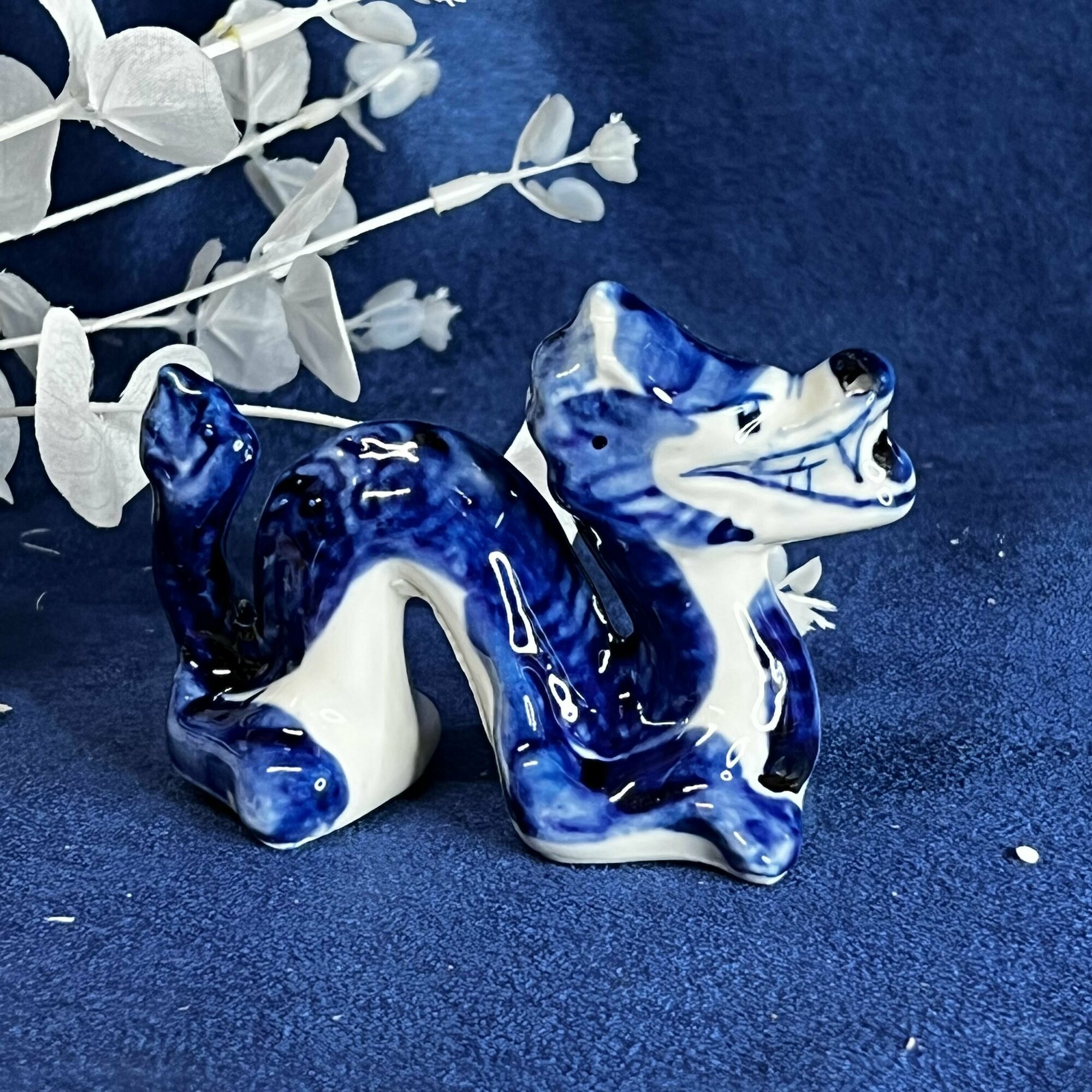 Статуэтка "Дракон Китайский" Гжель 9 см