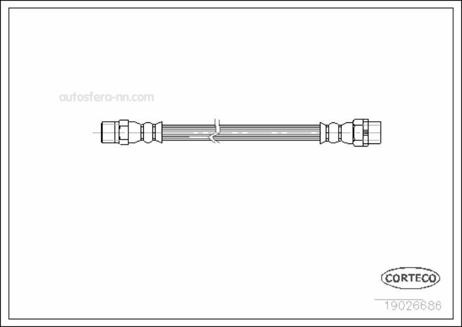 CORTECO 19026686 Шланг тормозной