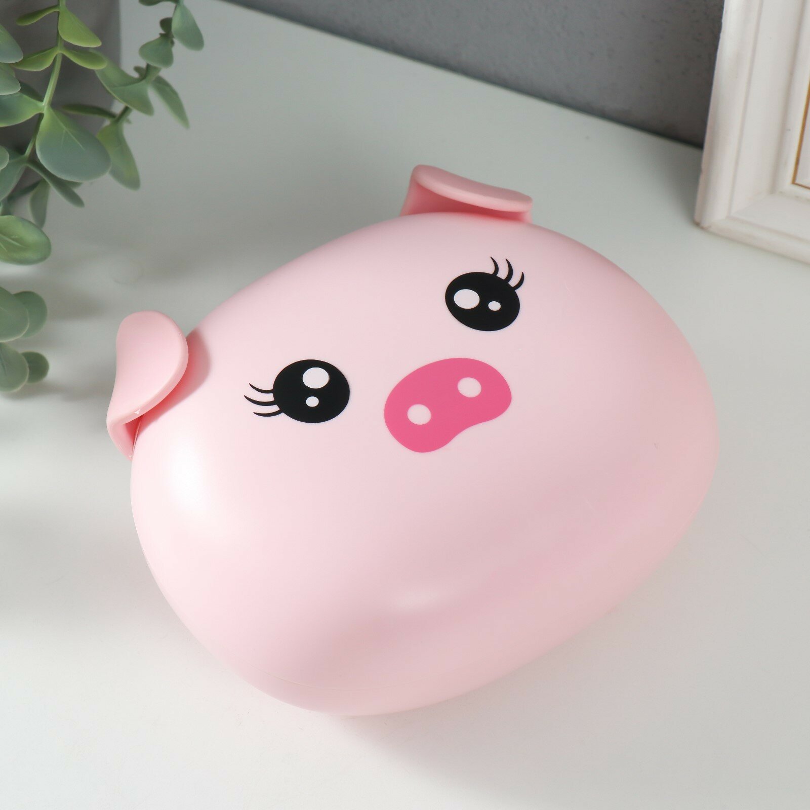 Шкатулка музыкальная механическая «Пятачок», пластик, 15×12.7×7 см