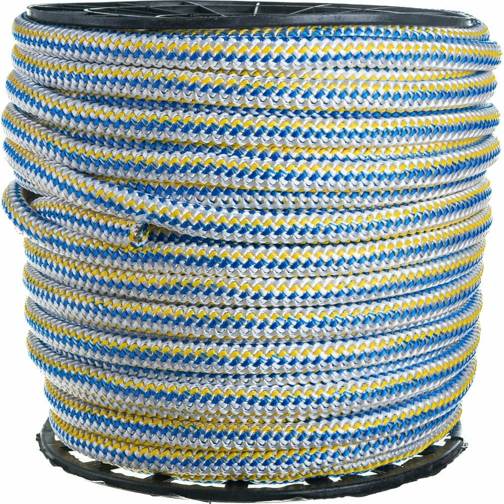 Вязаный полипропиленовый шнур, цветной, катушка 18мм х 100м Эбис 00090