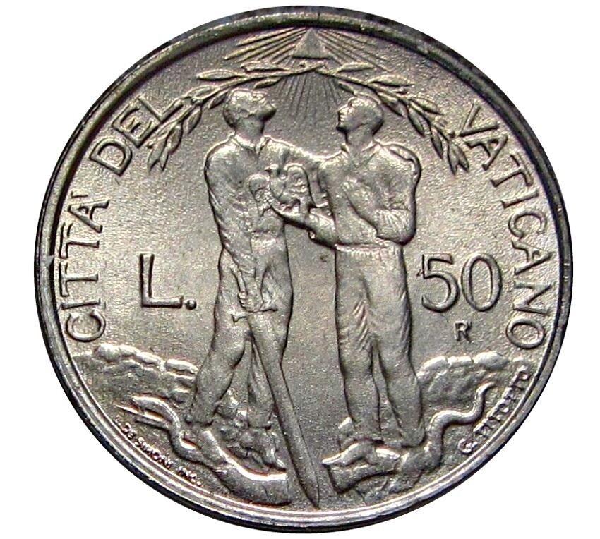 50 лир 1997 Ватикан, Мир, UNC