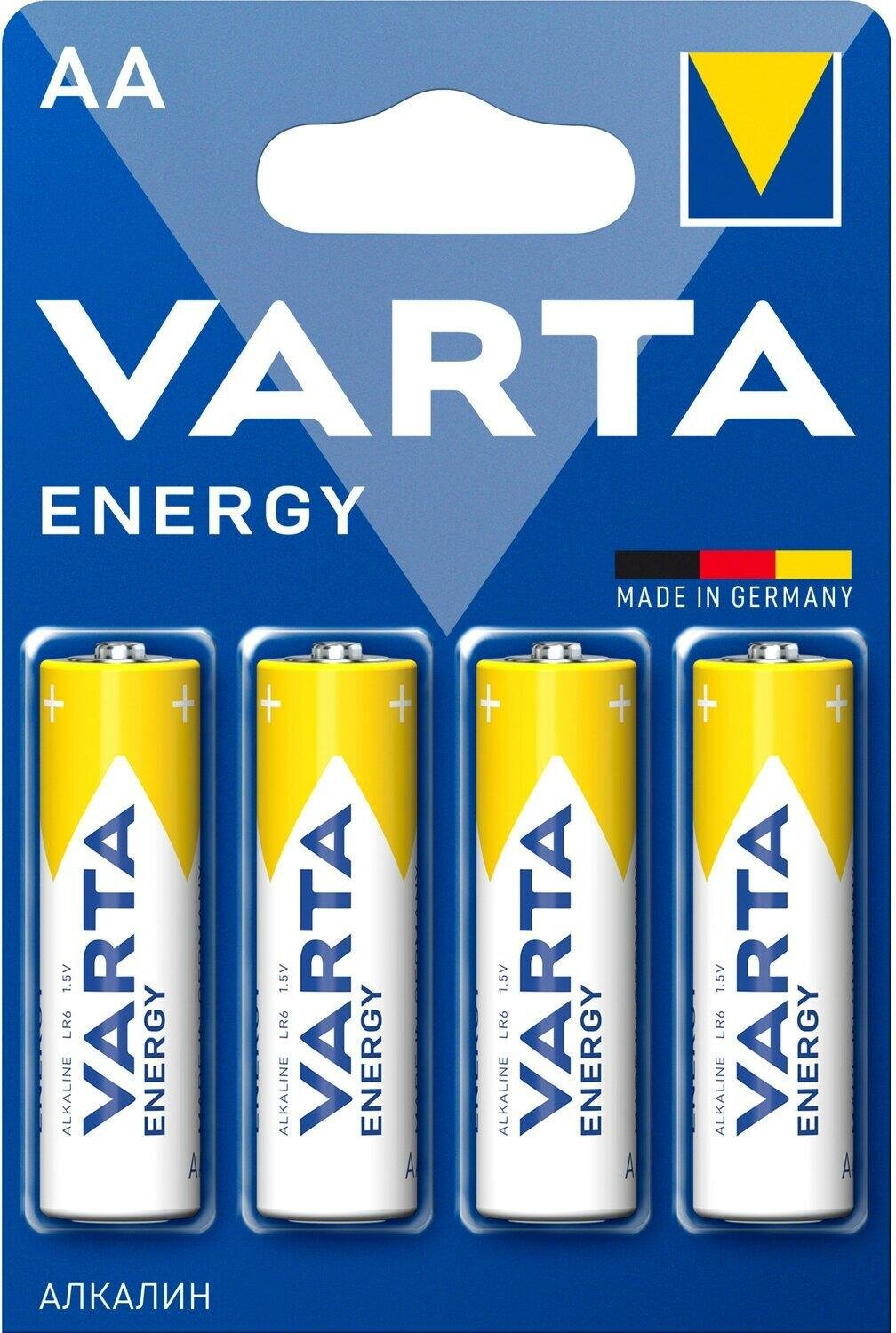 Батарейка Varta LR6/AA Energy Alkaline BL4 4106, 4шт.