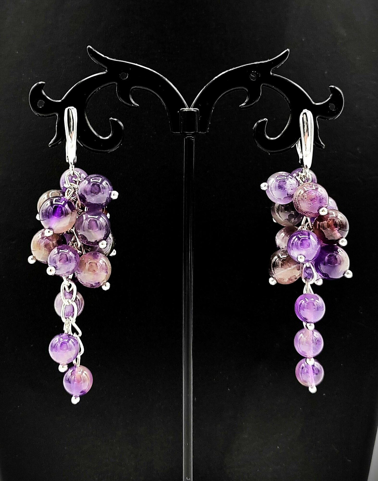 Серьги, аметист