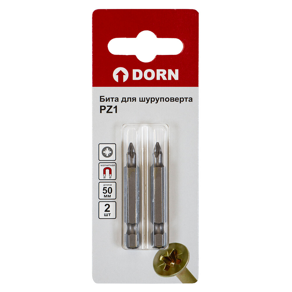 Биты DORN PZ1, 50 мм 2 шт
