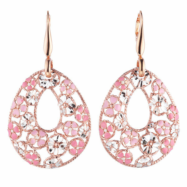 Серьги ELEMENT47, серебро, 925 проба, эмаль