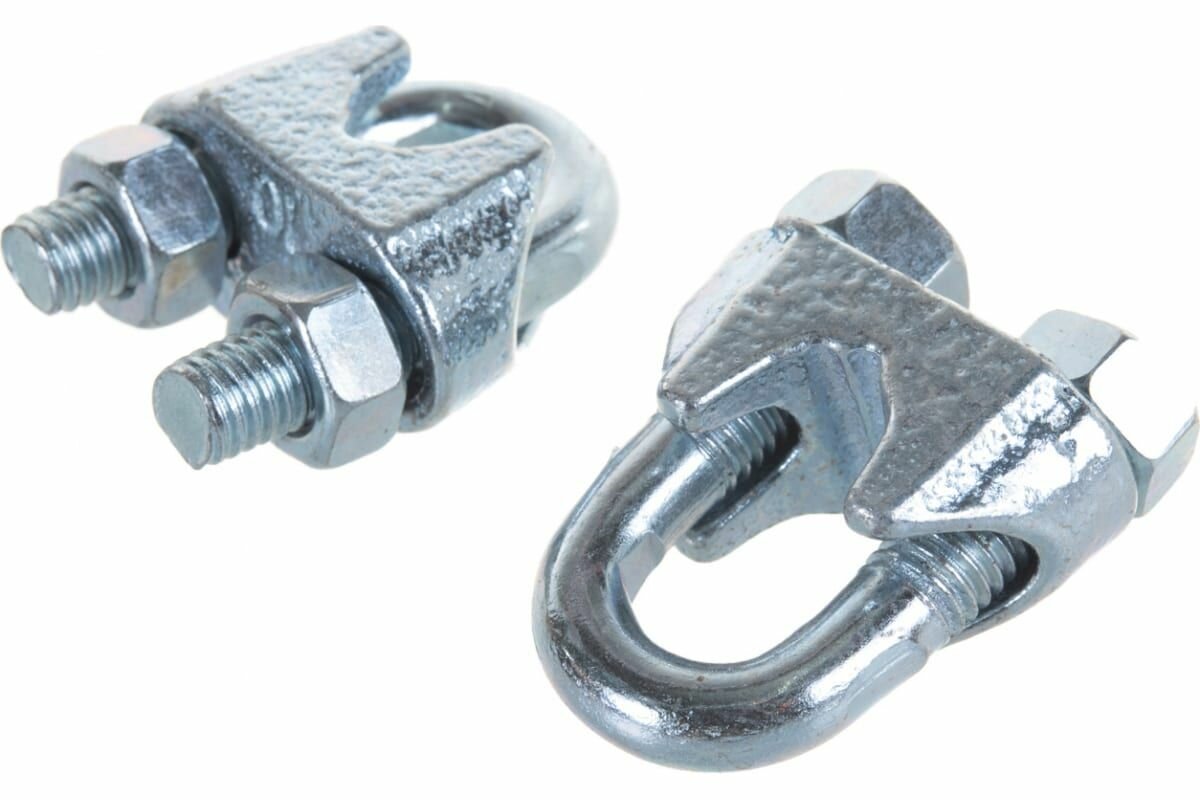 Зажим троса ЗУБР DIN 741, 10мм, оцинкованный, Профессионал 2шт