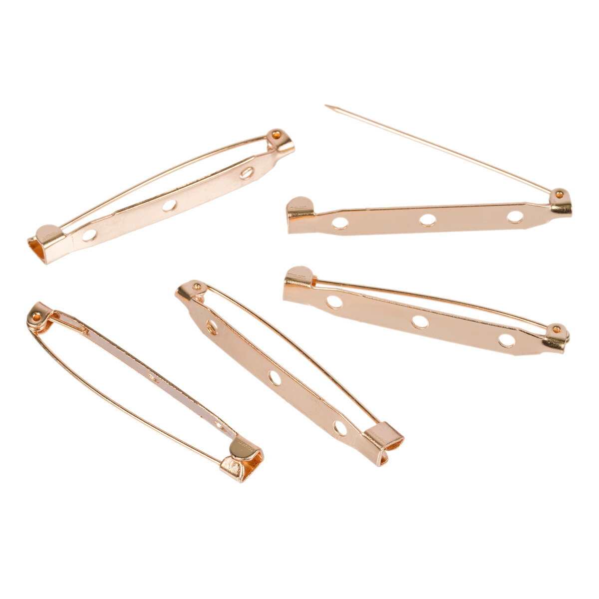 Заготовки для броши "Zlatka" DC-317/5 4.5 см 5 шт №01 под золото