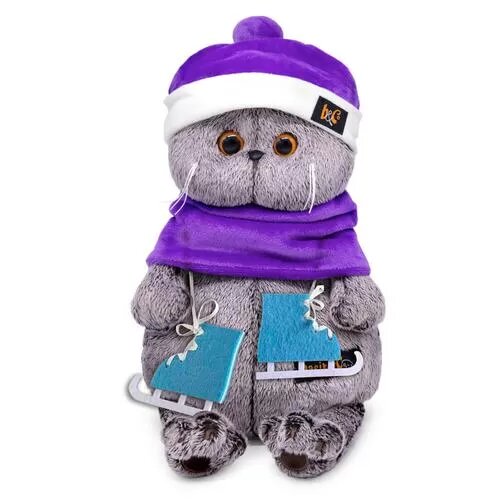 Мягкая Игрушка BudiBasa Кот Басик с коньками (30см) (в подарочной коробке) Ks30-163, (ООО "МПП") (