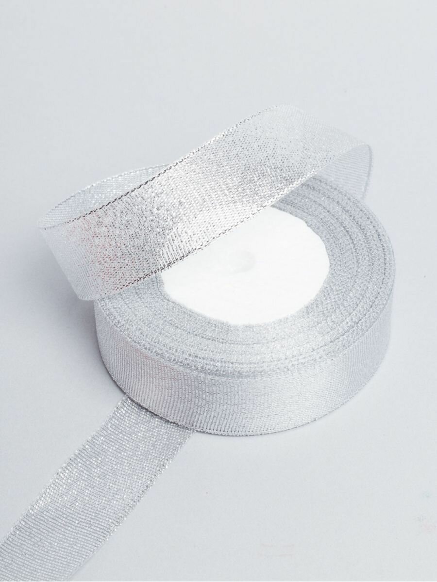 Лента парчовая ATLASweld, 25 мм х 25 ярдов, серебристая, 1 шт