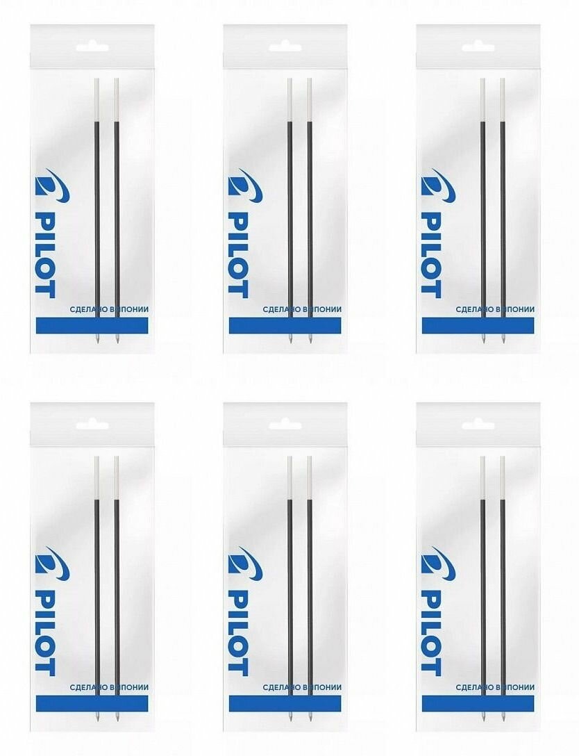 Pilot Набор стержней шариковых, Rfn gg ef l, синий, 2 шт, 0,5 мм, 6 уп